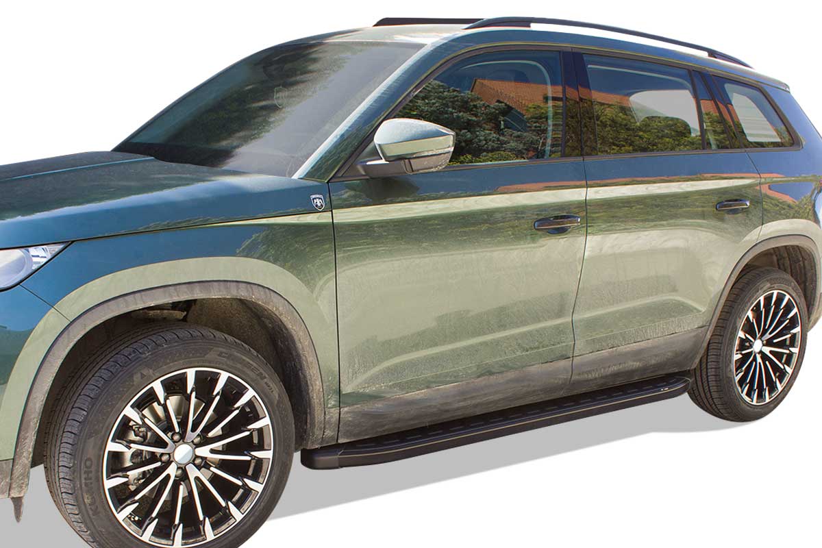 OMSA Skoda Kodiaq Proside Side Steps Black 2017-2024 - Omsa Line