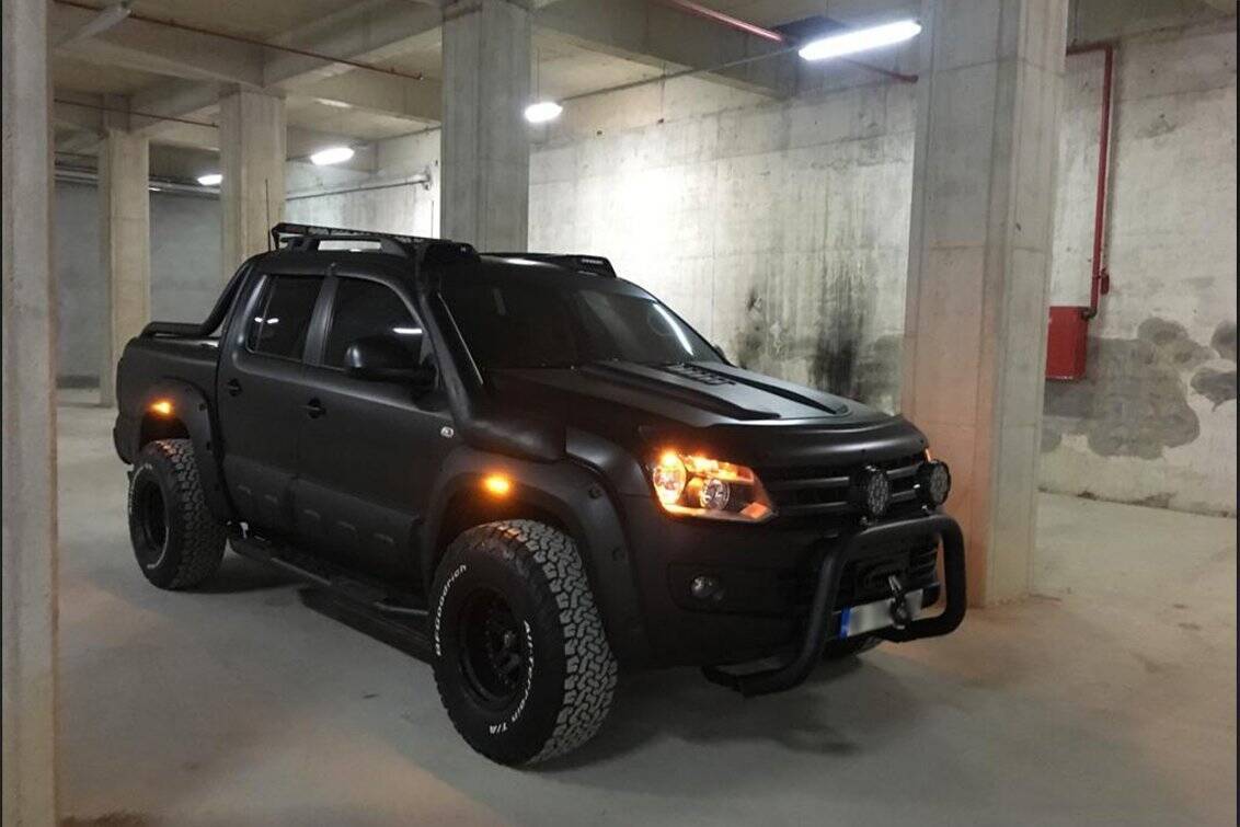 VW Amarok Dodik Set Led Matte Black Fuel Tank Cap 23 cm Screw 4 Pieces ...